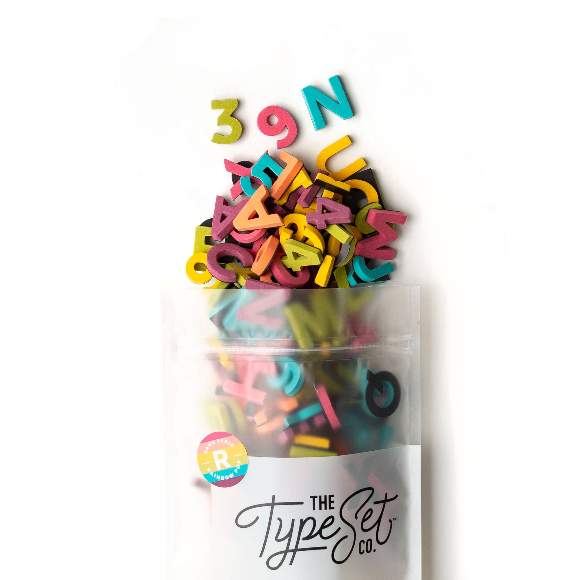 1" 200pc Rainbow Pop Magnetic Letters - Le Marché Home
