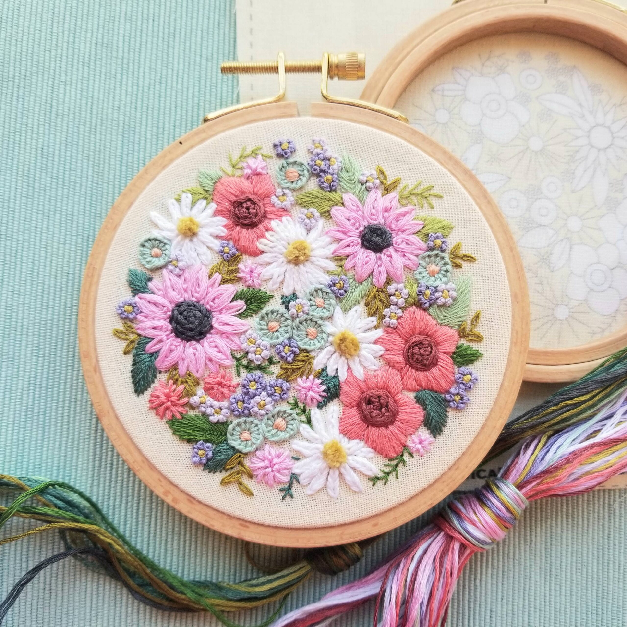 Wildflower Sampler Embroidery Craft Kit - Le Marché Home Unique Gifts ...